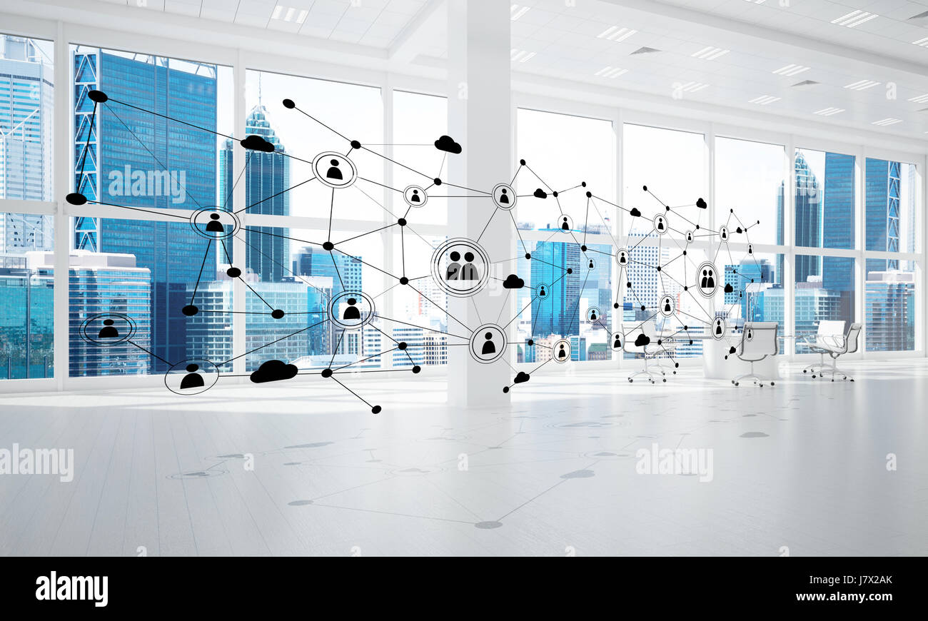 Networking and wireless connection as concept for effective modern ...