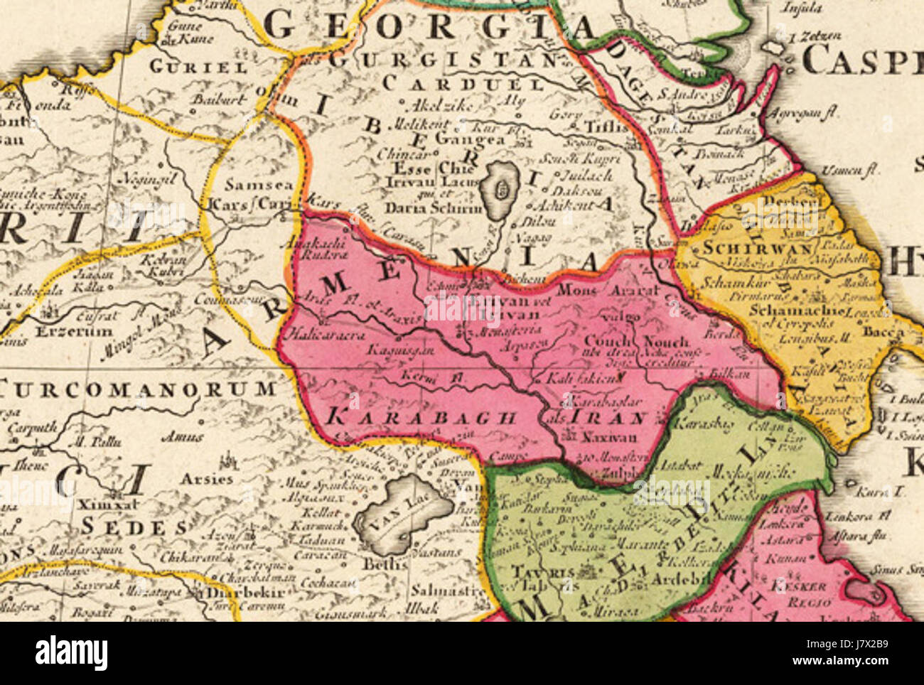 Johann Homann's map of Armenia provides a detailed view of the region ...