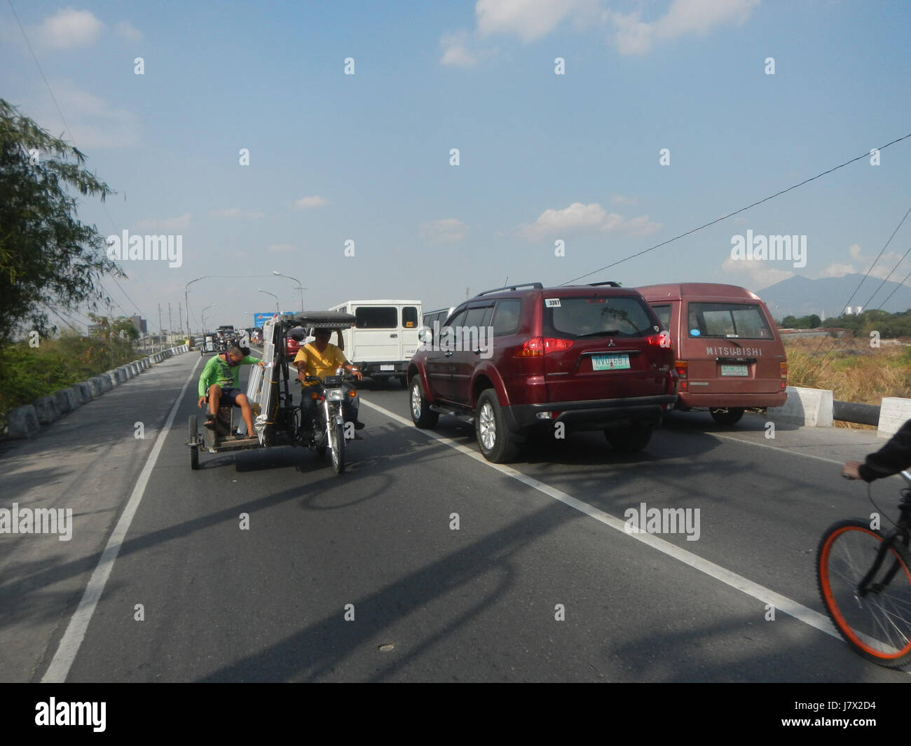A pedestrian footbridge at Marquee Mall in Angeles City, Pampanga ...