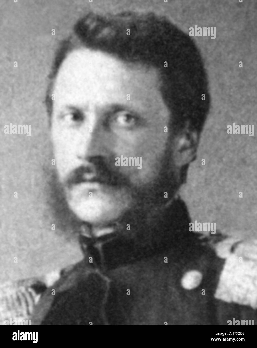 A cropped image of Alexandru Ioan Cuza, the first ruler of unified ...