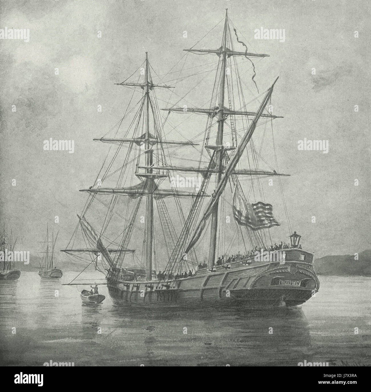 The American Brig Lexington during the American Revolution Stock Photo ...