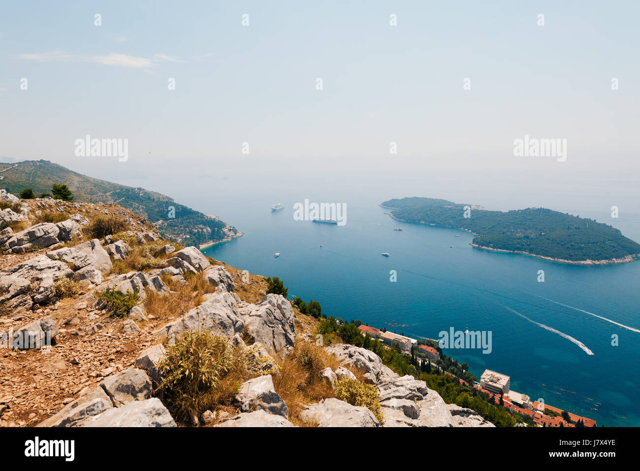 Aerial view lokrum islands hi-res stock photography and images - Alamy