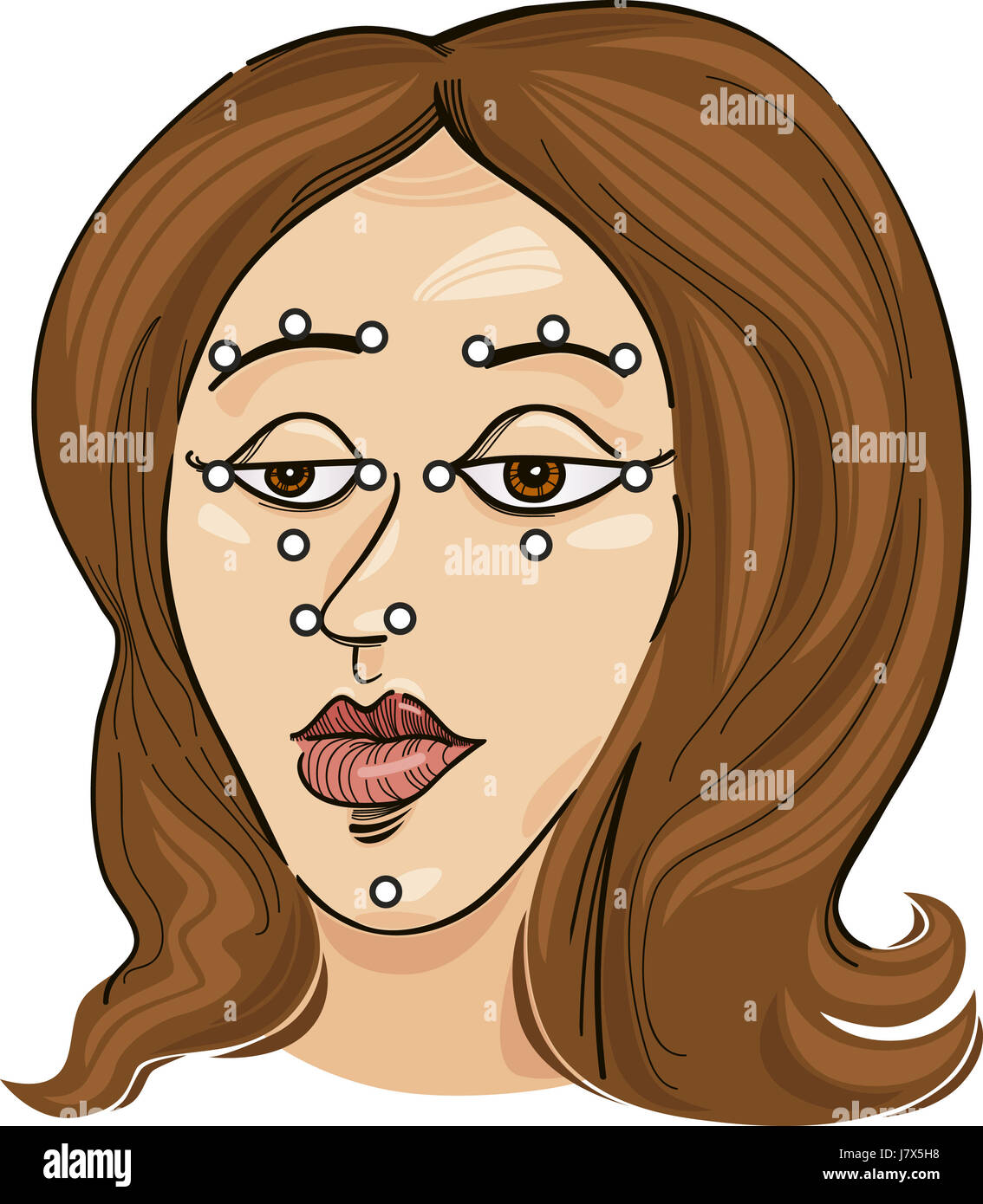 health face illustration cartoon acupressure comics woman health ...