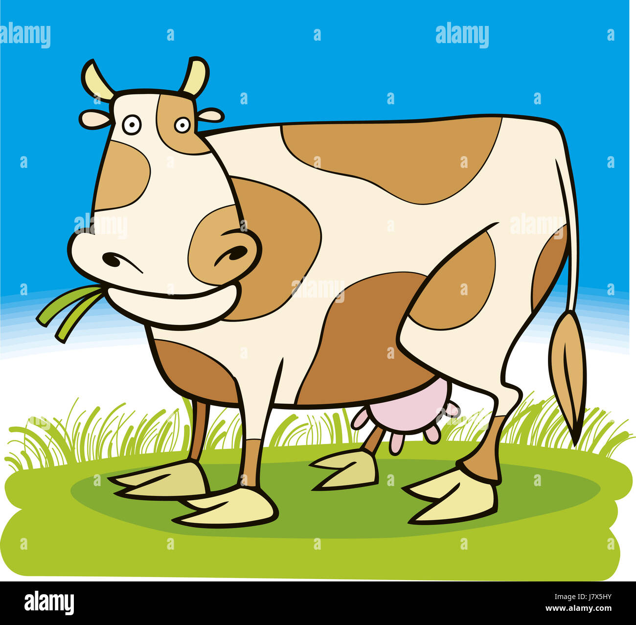 animal illustration cow farm funny milker cartoon comics art comic ...