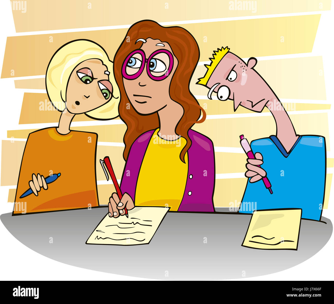 illustration teenager student cartoon test comics school comic graphic ...