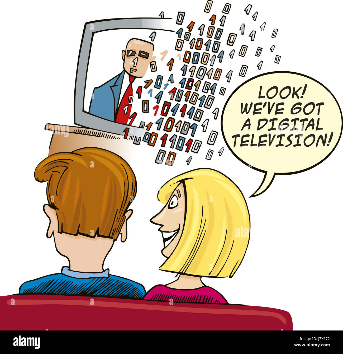 illustration digital watch television tv televisions broadcast ...