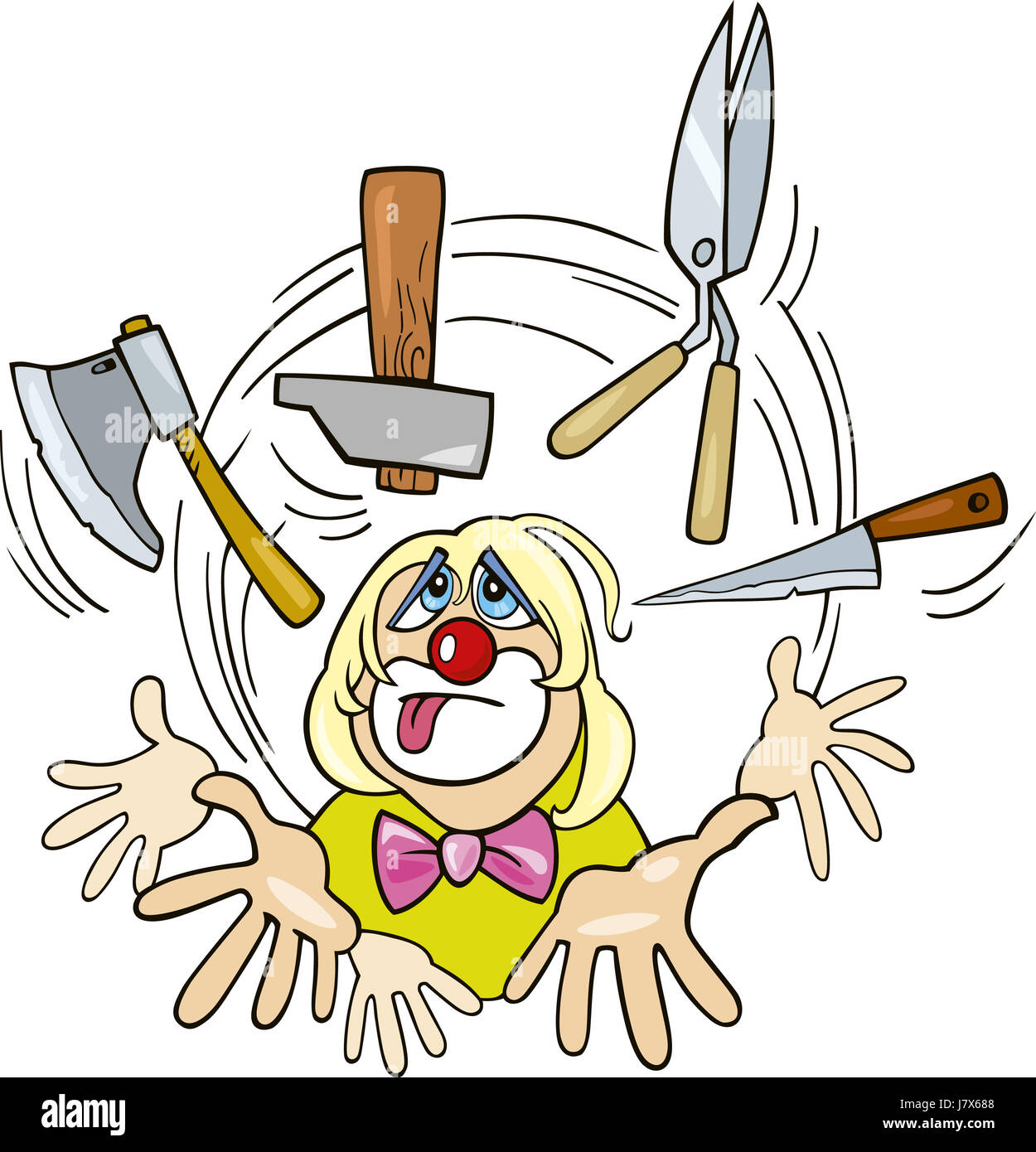 danger tool clown illustration circus juggler cartoon comics indicate ...