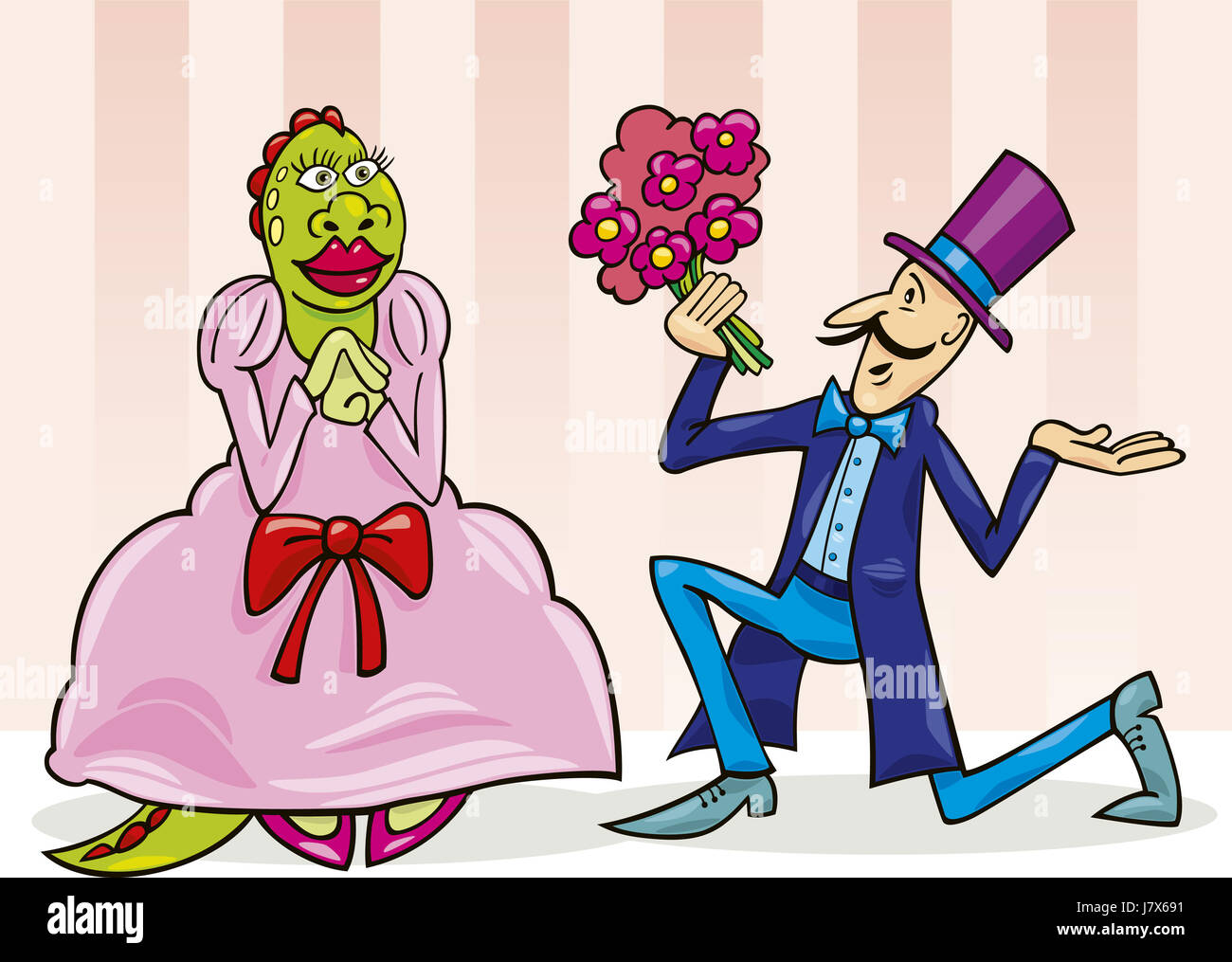 reptile illustration monster suggestion proposal cartoon couple pair ...