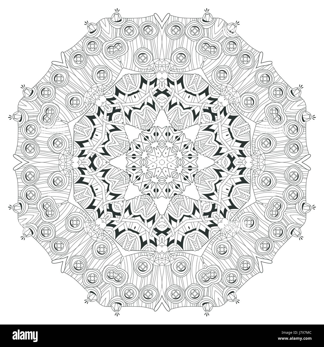 Vector Adult Coloring Book Textures. Hand-painted art design. Adult ...