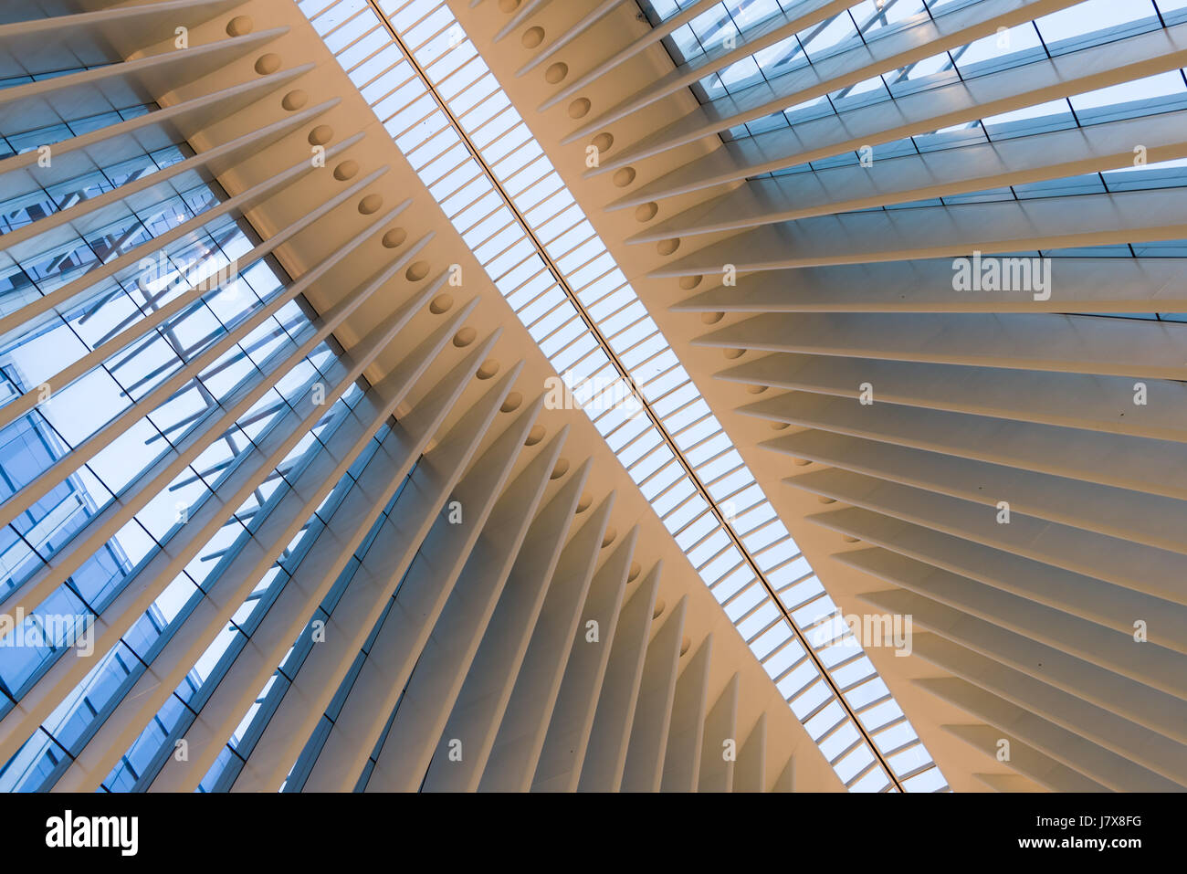 The Oculus World Trade Center transportation hub interior arches ...