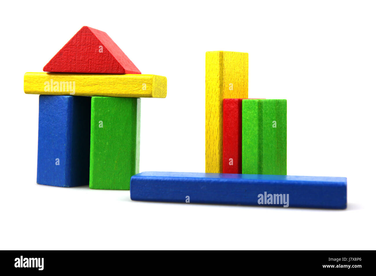 buildings isolated toy create block building block blue house building ...
