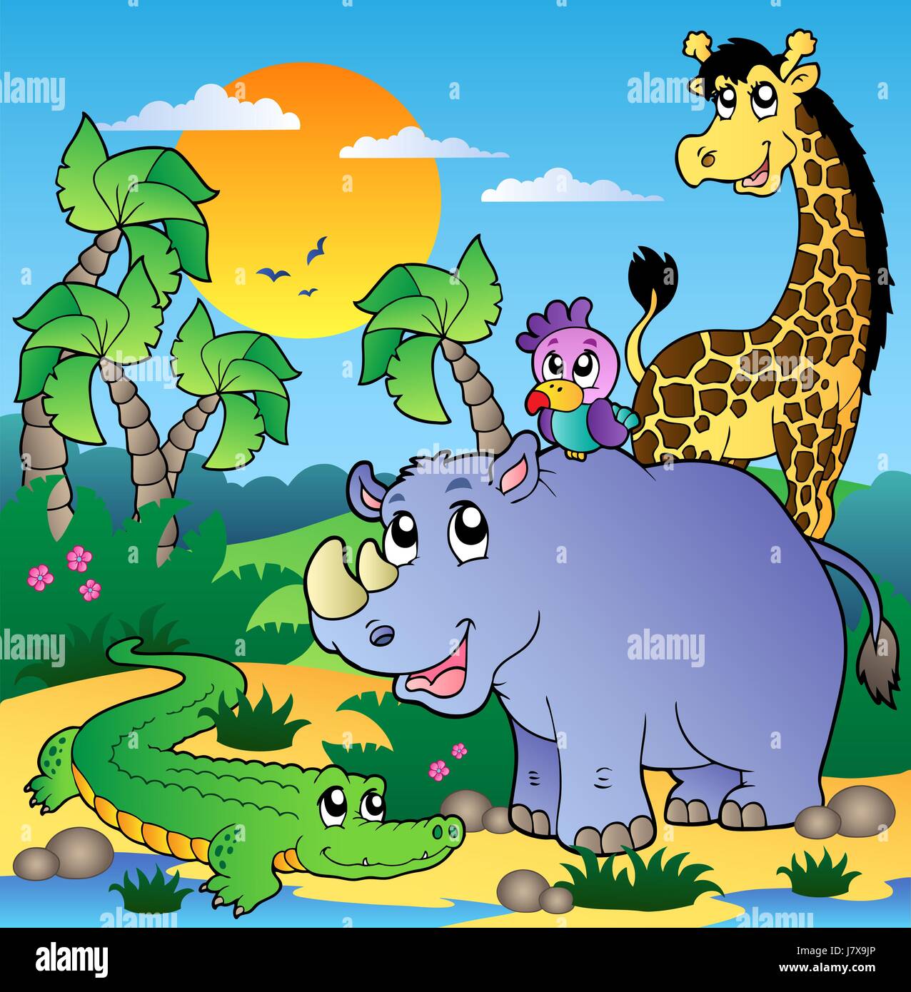 animal africa animals African safari scene location site scenery ...