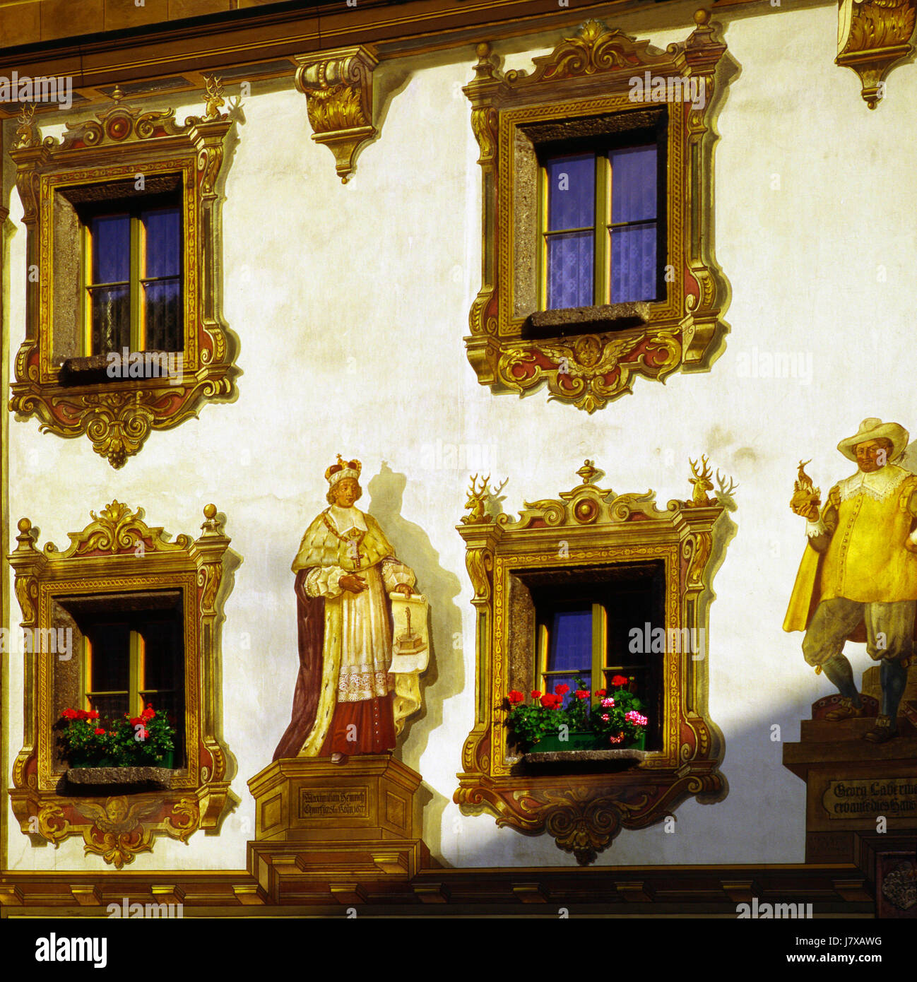 house building art painting europe bavaria wall germany german federal ...
