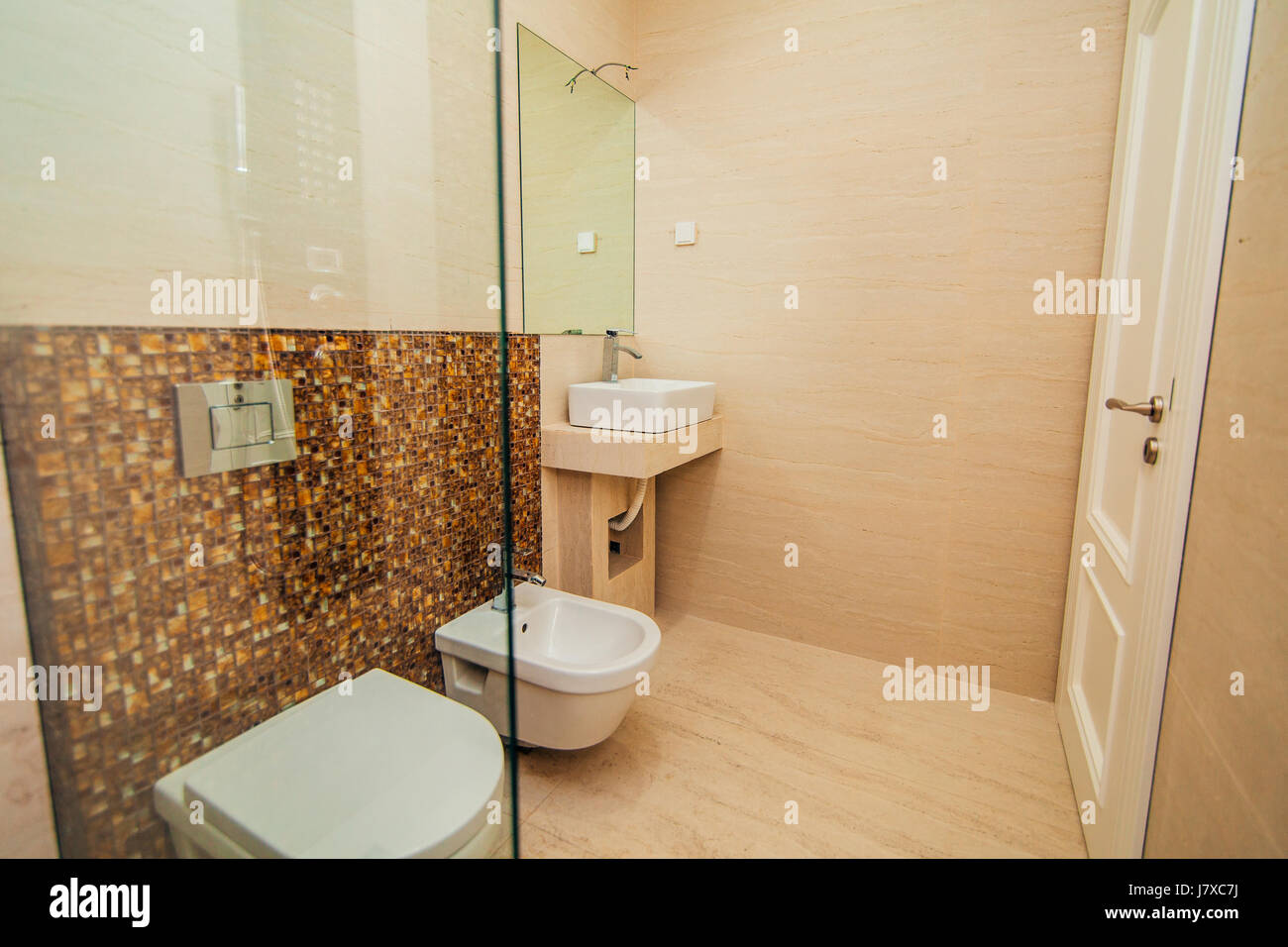 The interior of the bathroom. Interior Design. Bathroom in the a Stock ...