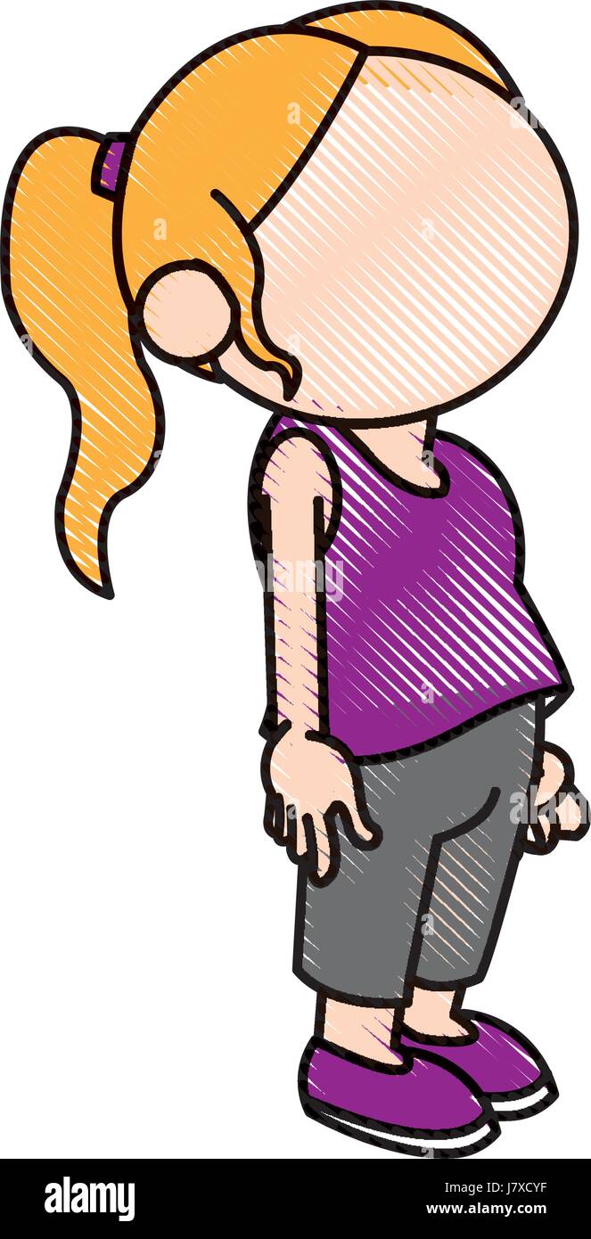 little girl child no face image Stock Vector Image & Art - Alamy