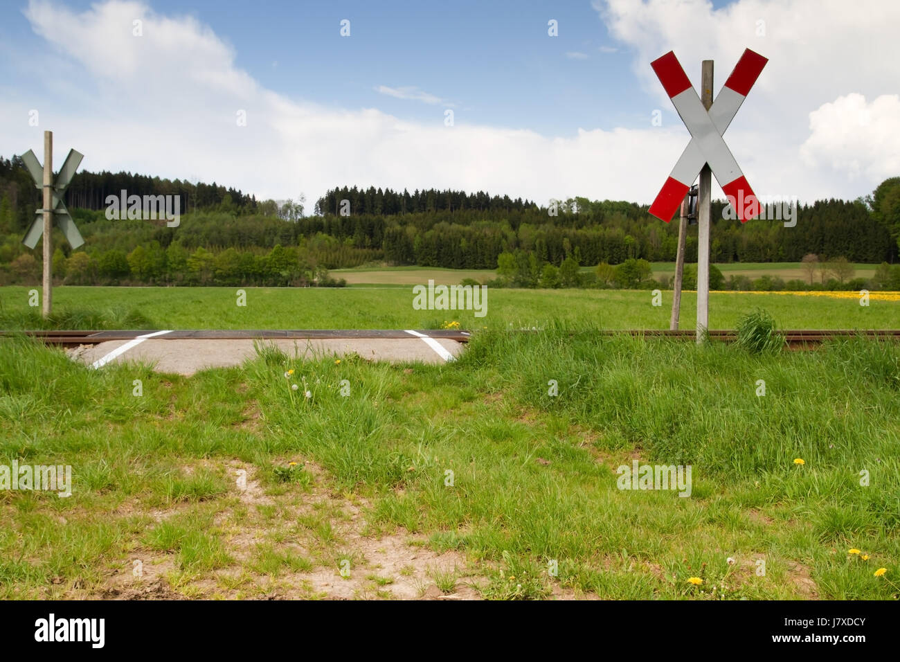 railway line in spring Stock Photo - Alamy