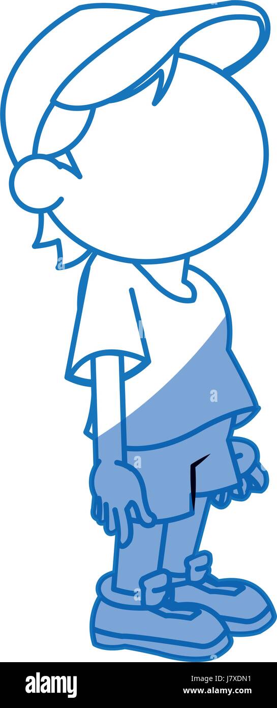 childhood boy no face standing funny Stock Vector Image & Art - Alamy