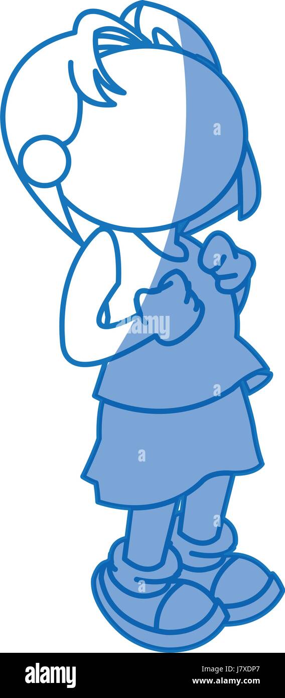 little girl child no face image Stock Vector Image & Art - Alamy