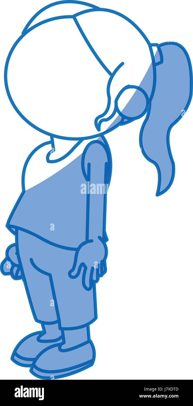 little girl child no face image Stock Vector Image & Art - Alamy