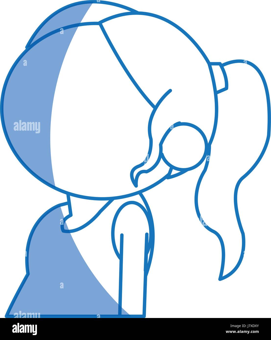little girl child no face image Stock Vector Image & Art - Alamy