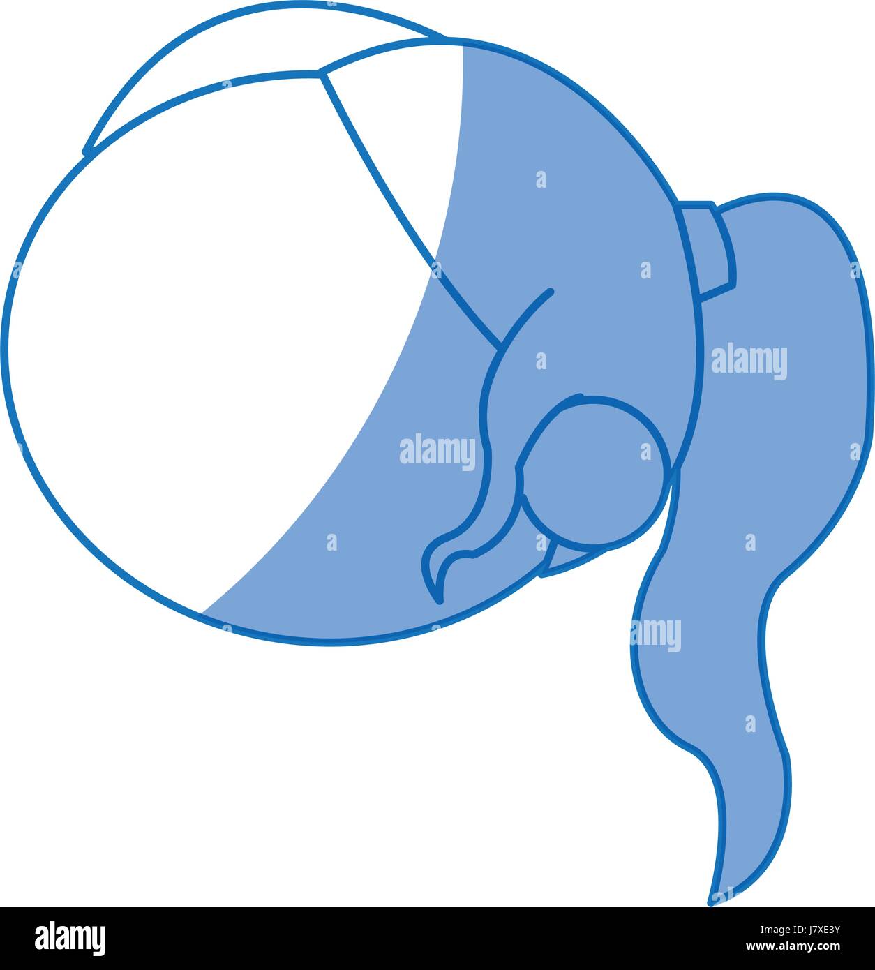 drawing head girl no face hair style Stock Vector Image & Art - Alamy