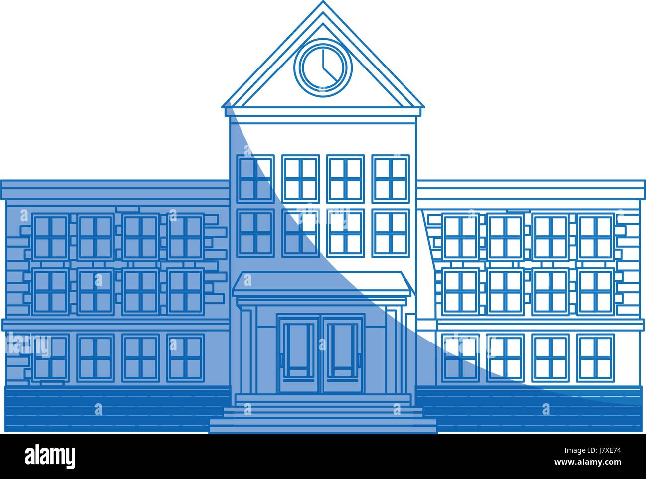 school building education learning construction big Stock Vector Image ...