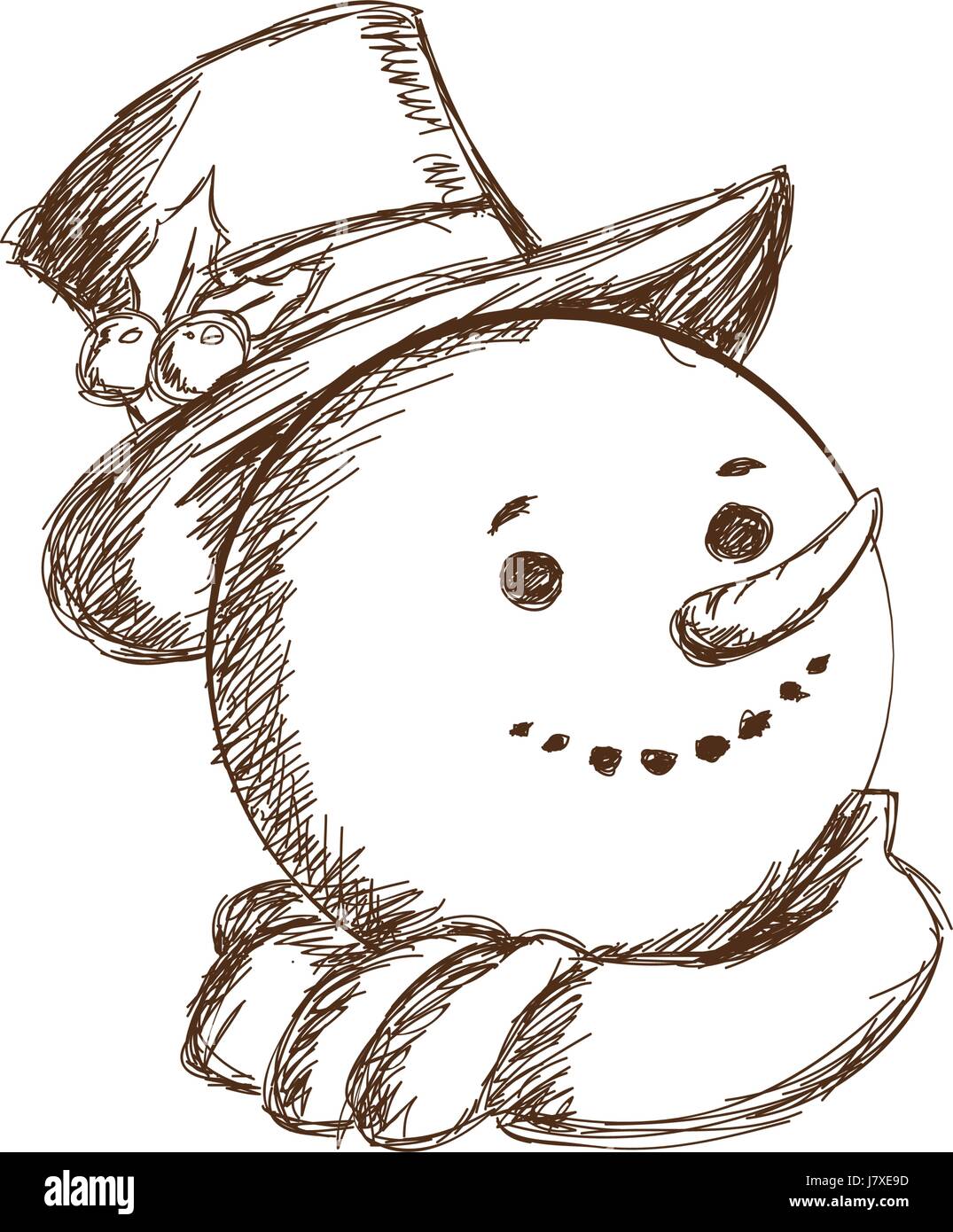 Snowman character winter cookie Stock Vector Images - Alamy