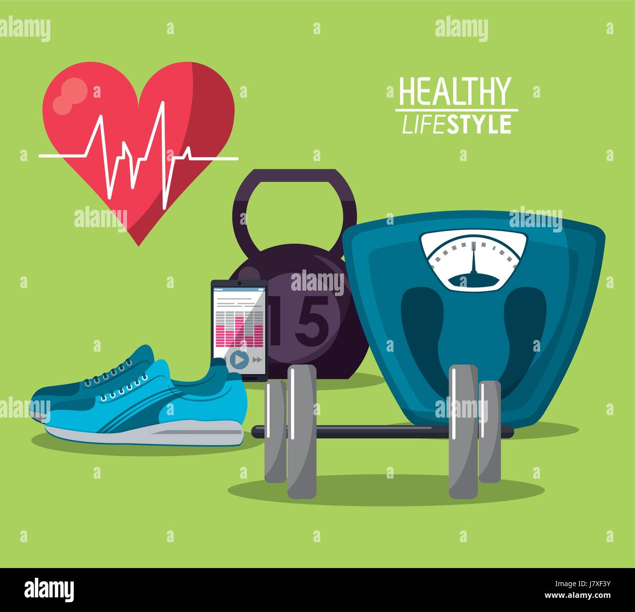 Color Poster Elements Sport Healthy Lifestyle Stock Vector Image And Art