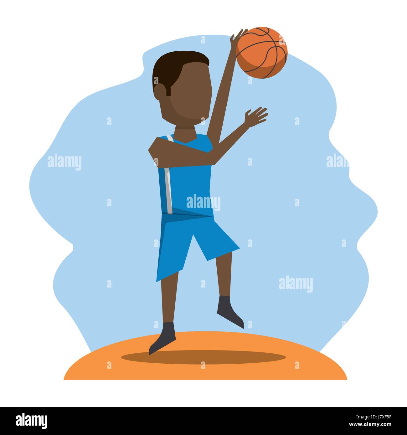 color scene with faceless basketball player Stock Vector Image & Art ...