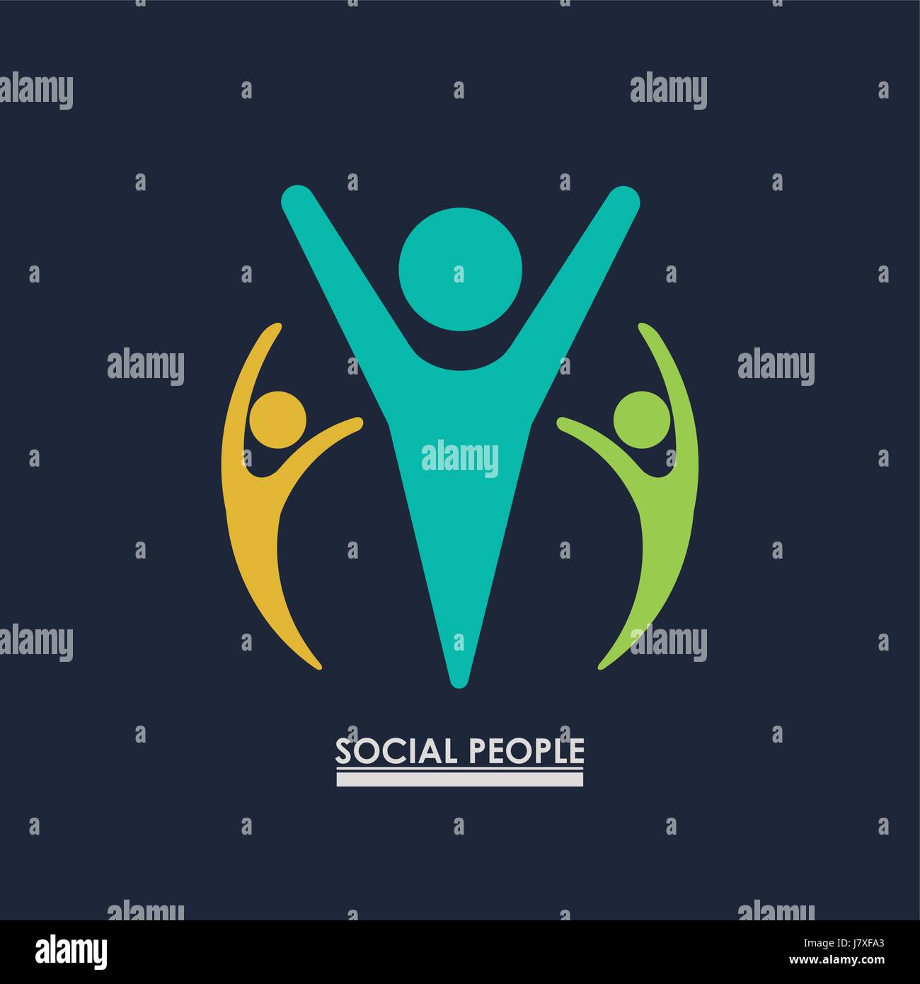 color background teamwork with hands up social people Stock Vector ...