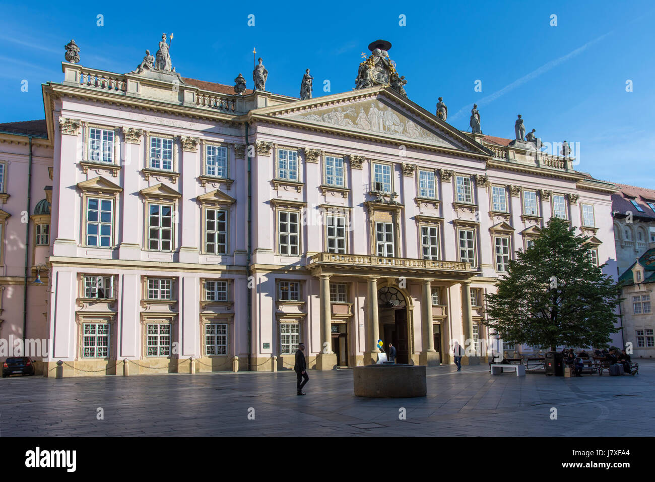 A view of the facade of Primatial Palace in Bratislava Stock Photo - Alamy