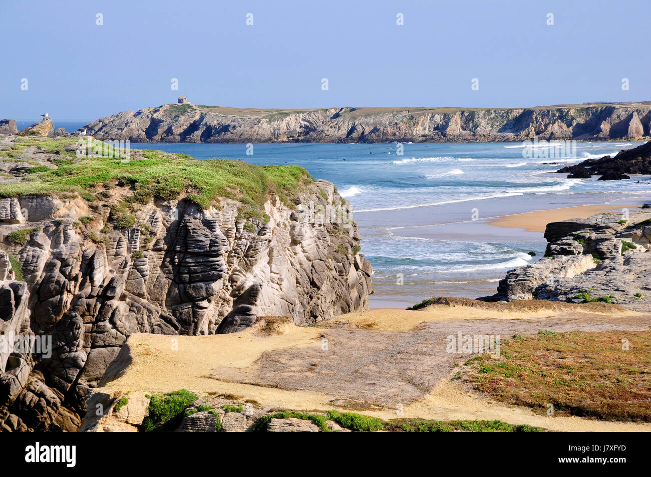 stone beach seaside the beach seashore rock france cliff sands sand ...