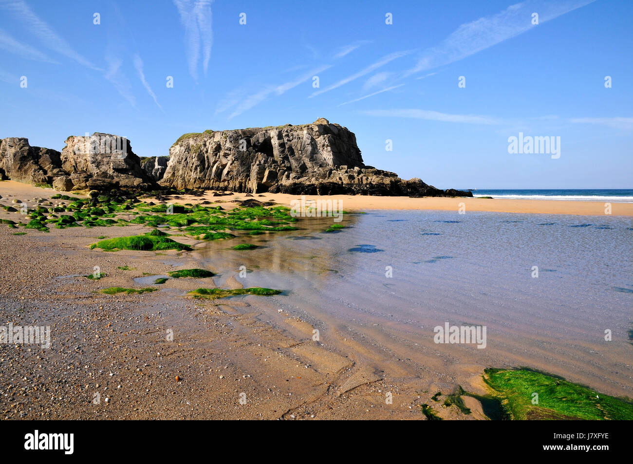 beach seaside the beach seashore rock france cliff salt water sea ocean ...