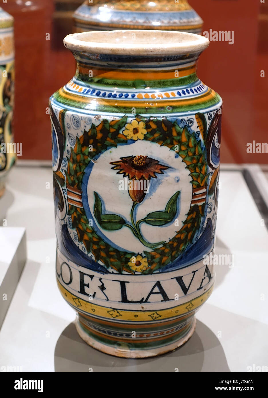 This albarello, a type of Italian ceramic jar, was likely produced in ...