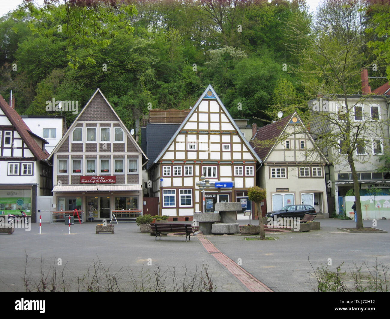 The image depicts a scene from Vlotho, Germany, taken on May 11, 2010 ...
