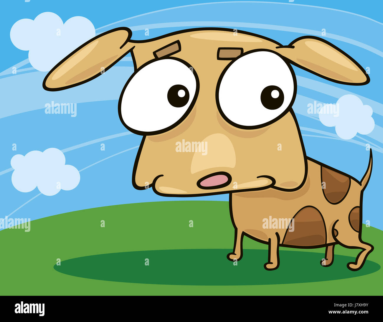 pet dog illustration puppy funny cartoon maddening pert coquettish cute ...