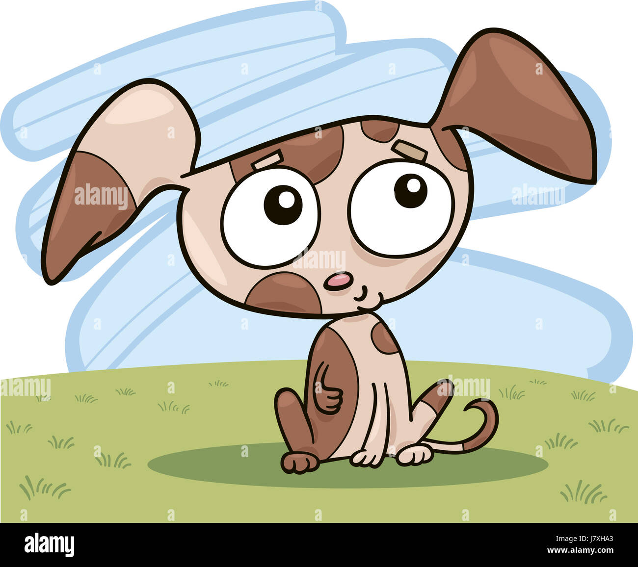 pet dog illustration puppy funny cartoon maddening pert coquettish cute ...