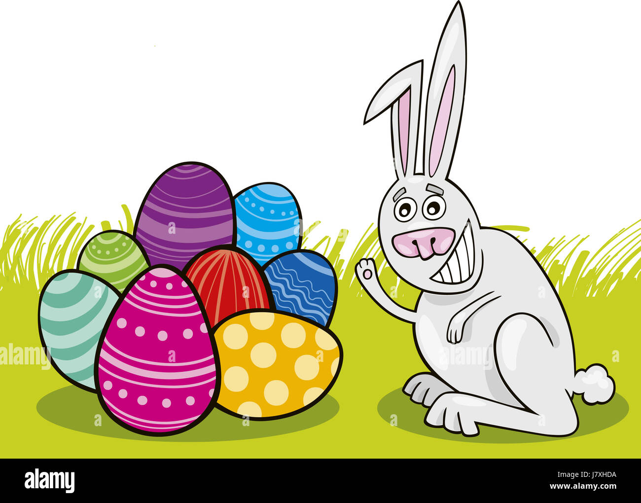 easter rabbit illustration bunny bunnies egg cartoon comics holiday ...