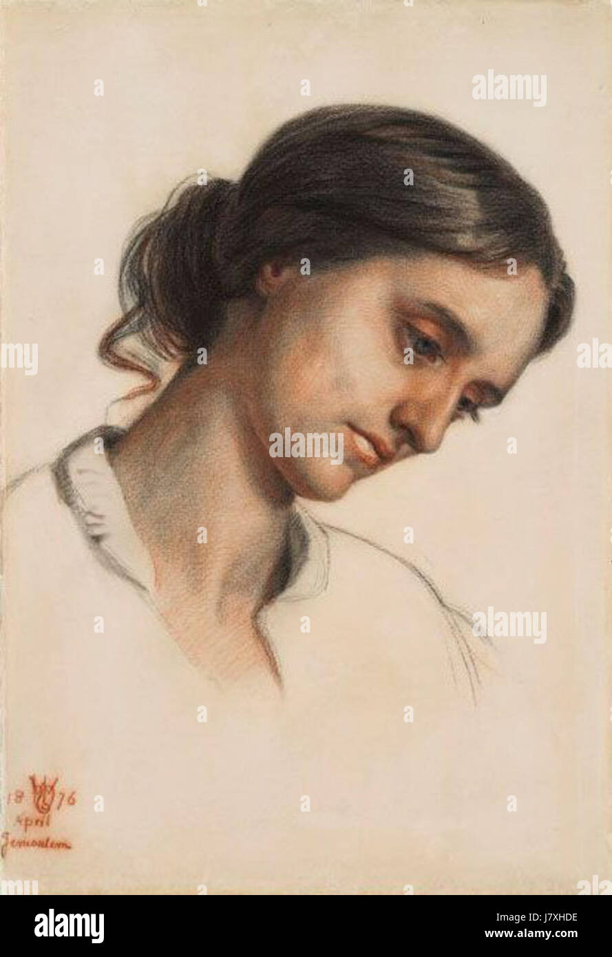 The 'Portrait of Edith Holman Hunt,' painted by William Holman Hunt in ...