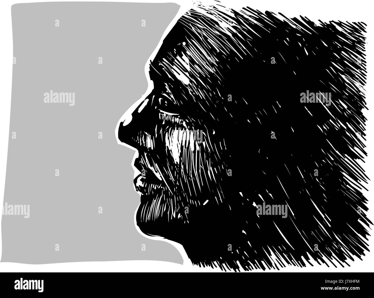 profile face portrait illustration drawing photo picture image copy ...
