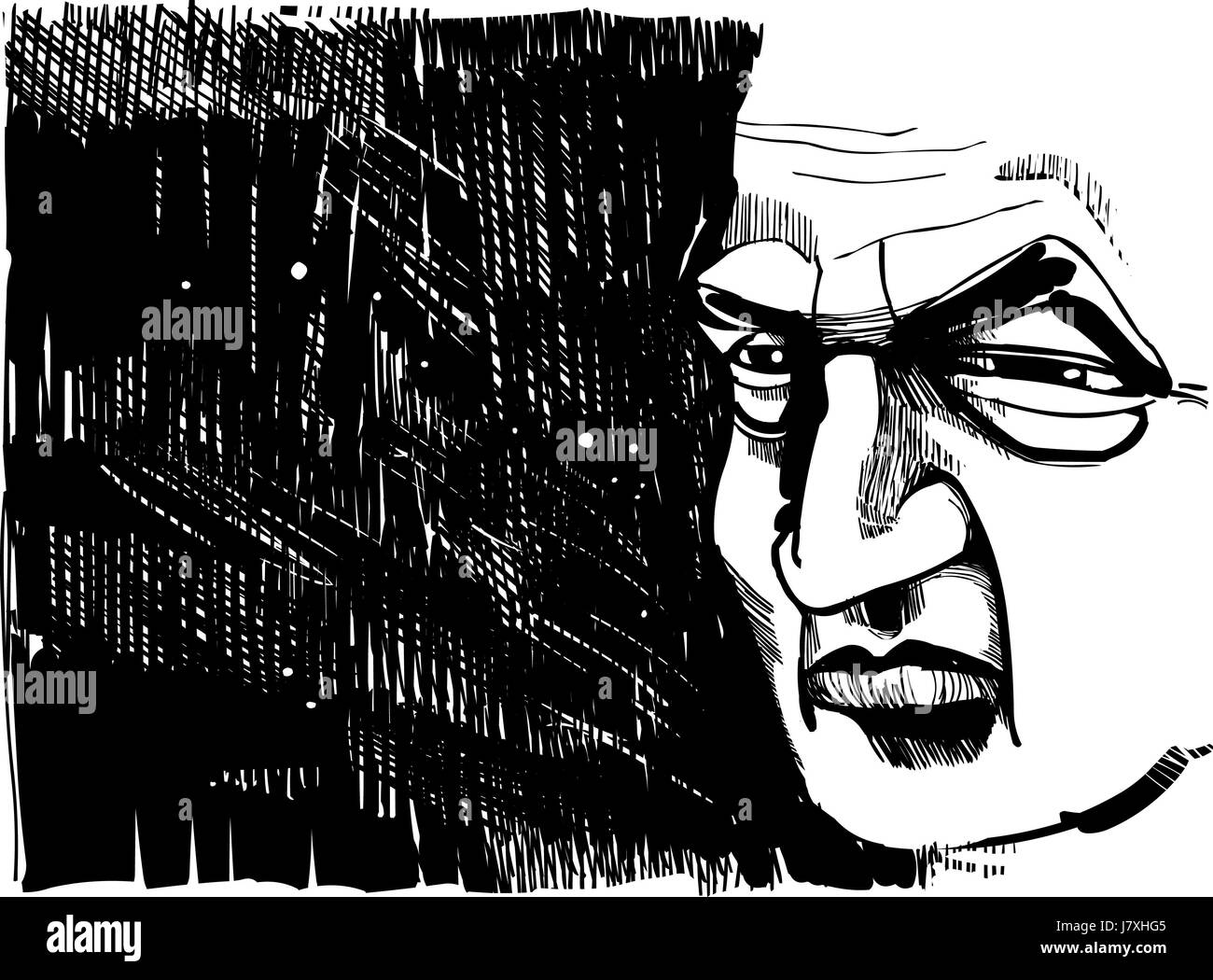 face illustration drawing photo picture image copy deduction serious ...