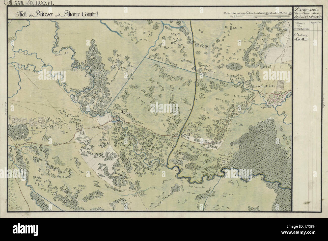 This historical map from the Josephinische Landesaufnahme depicts the ...