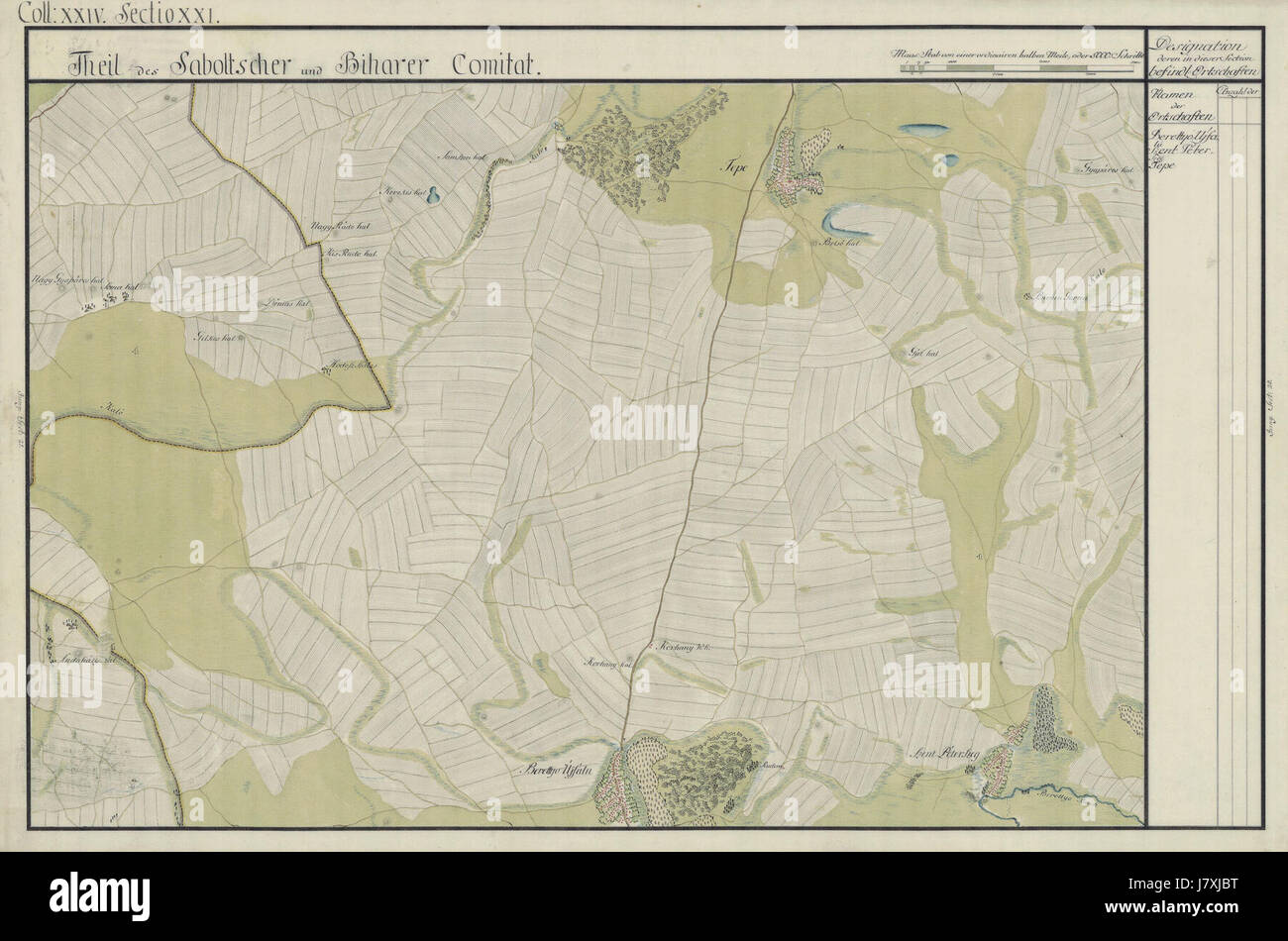 This map, part of the Josephine Land Survey, showcases the Bihor and ...