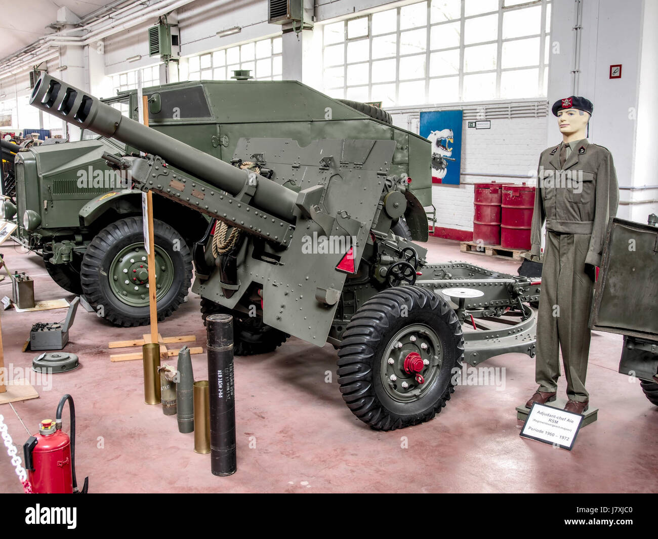 The 105mm cannon, originally based on the 25-pounder field gun, was ...