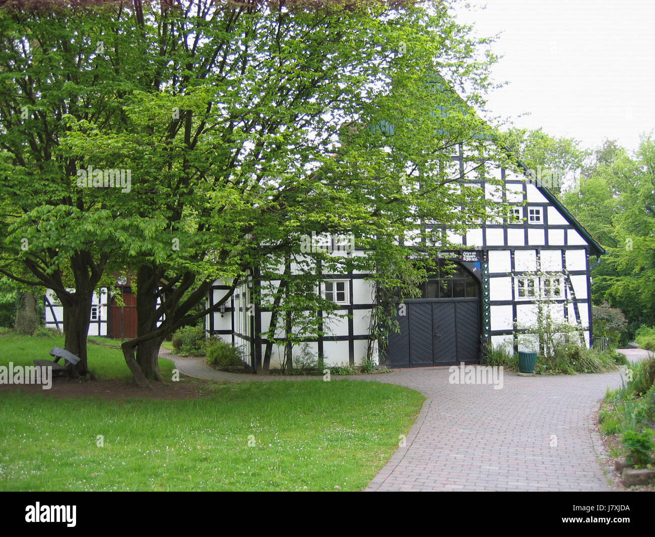 A photograph of Vlotho, Germany, taken on May 11, 2010. The scene ...