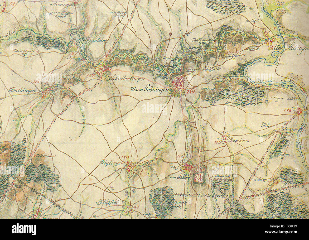 This map, created in 1797 by Schmitt, depicts the market of Groningen ...