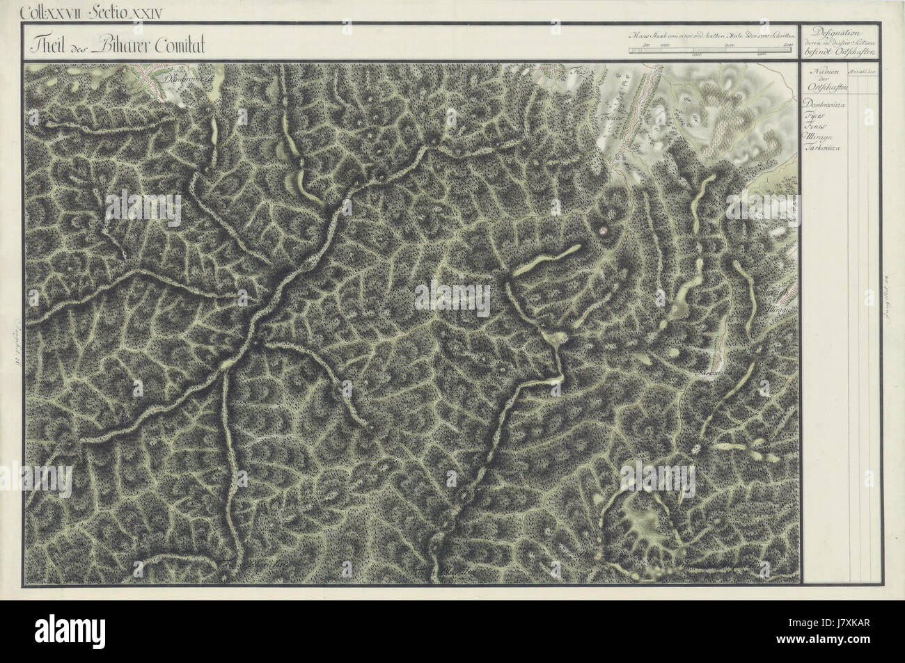 A map from the Josephine Land Survey, depicting the Bihor, Solnoc, and ...