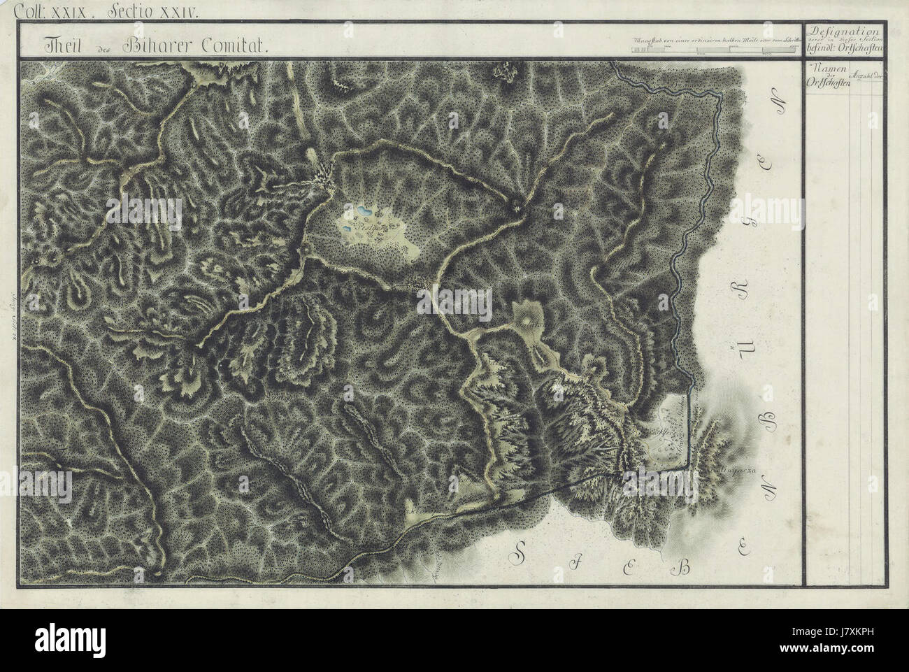 This image shows a map from the 'Josephinische Landesaufnahme ...