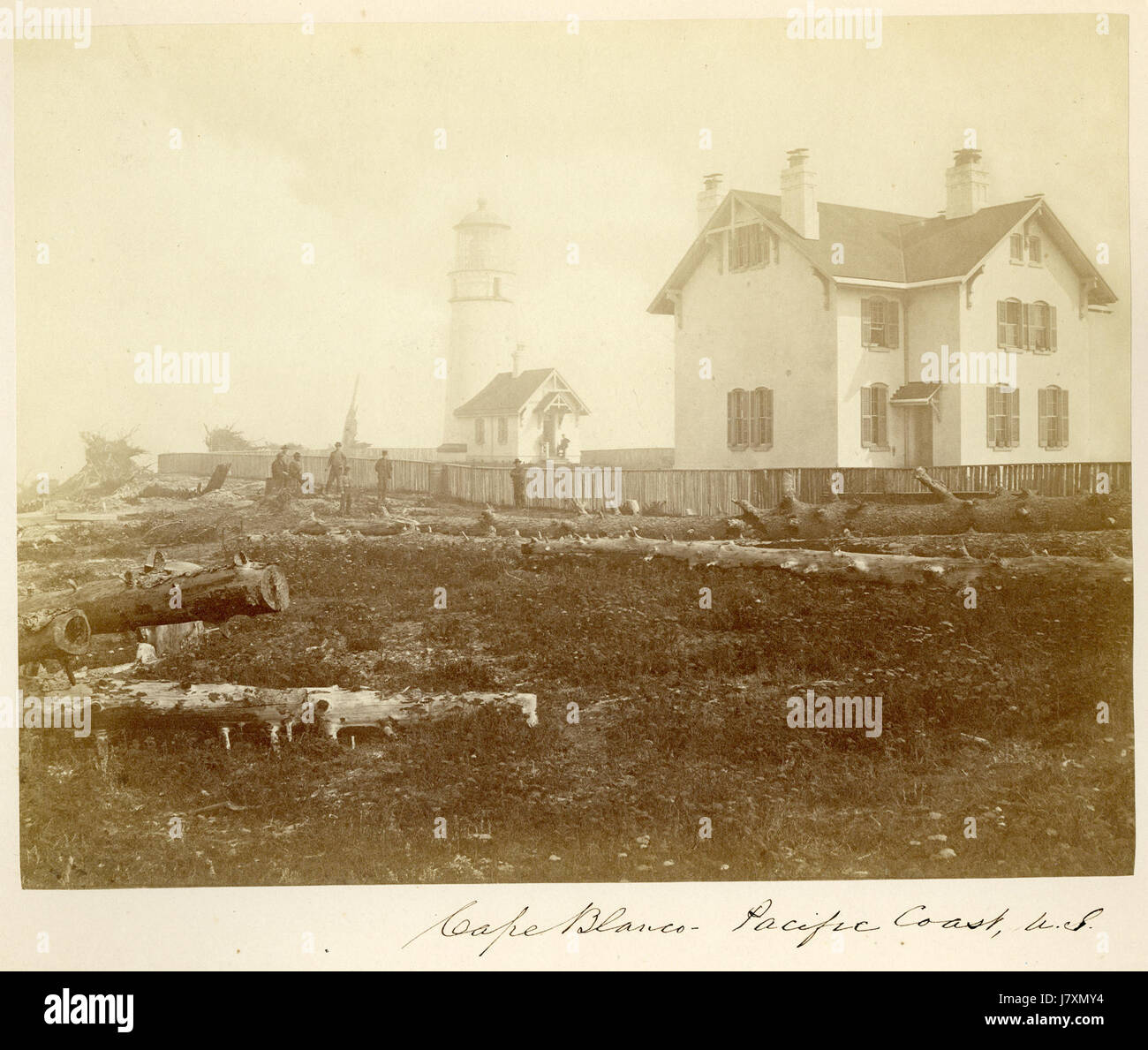 Cape Blanco Lighthouse, constructed in 1871, is located in Oregon, USA ...