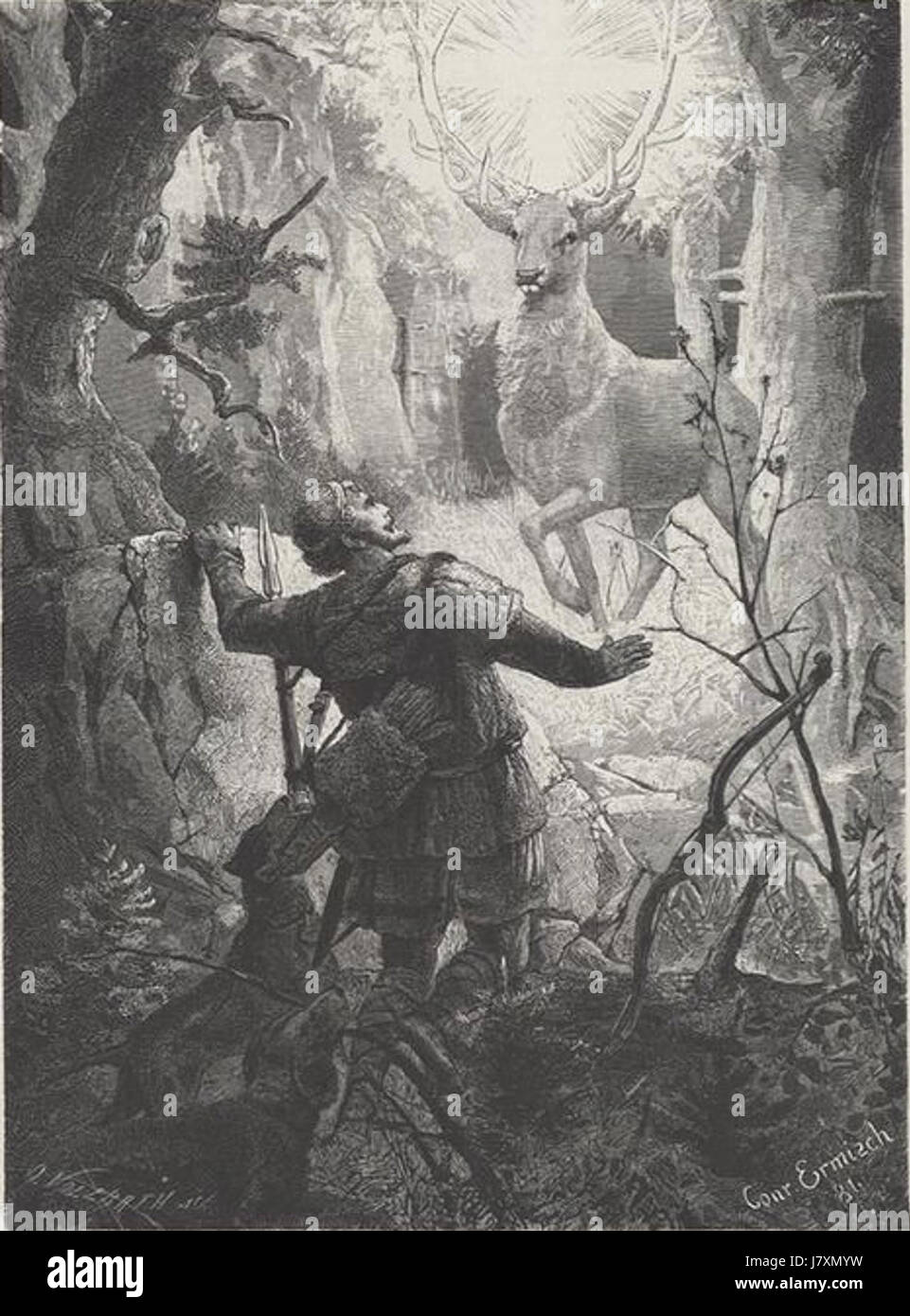 The artwork titled 'Sanctus Hubertus' by Conrad Ermisch, created in ...